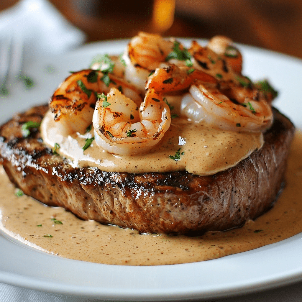 Steak with Creamy Cajun Shrimp Topping: A Decadent Surf-and-Turf ...