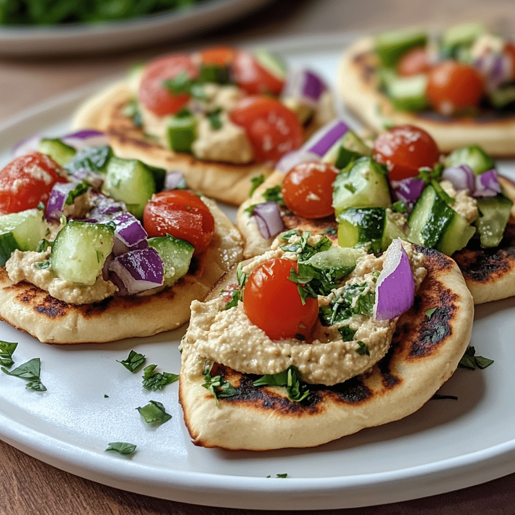 Greek Salad Naan Bites with Hummus: A Fresh and Flavorful Mediterranean ...