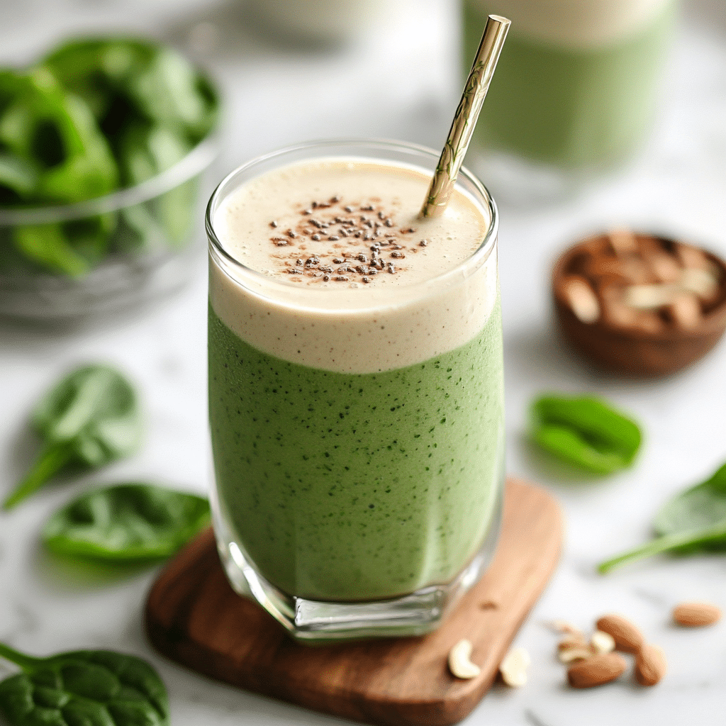 Power in a Glass: Protein Smoothie with Spinach, Protein Powder, and ...