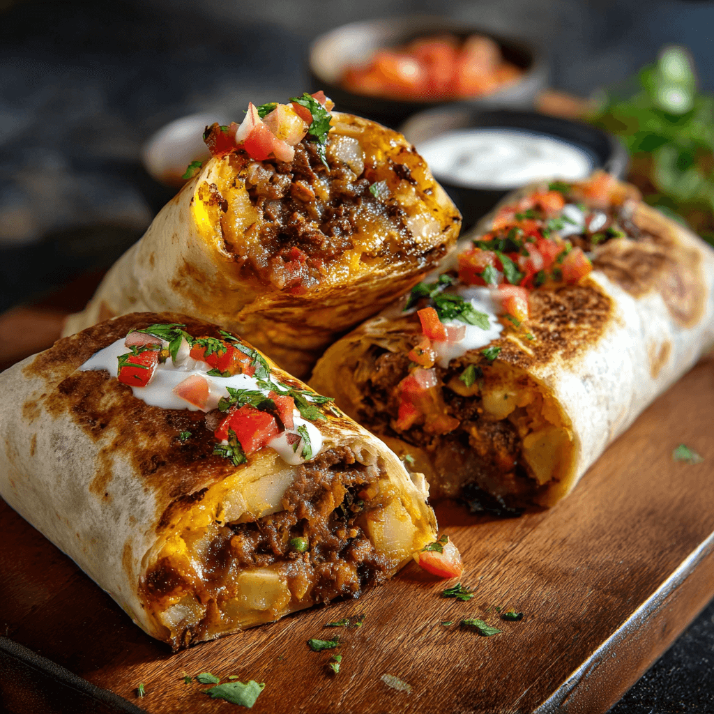 Loaded Beef and Potato Burritos – A Hearty, Flavor-Packed Meal
