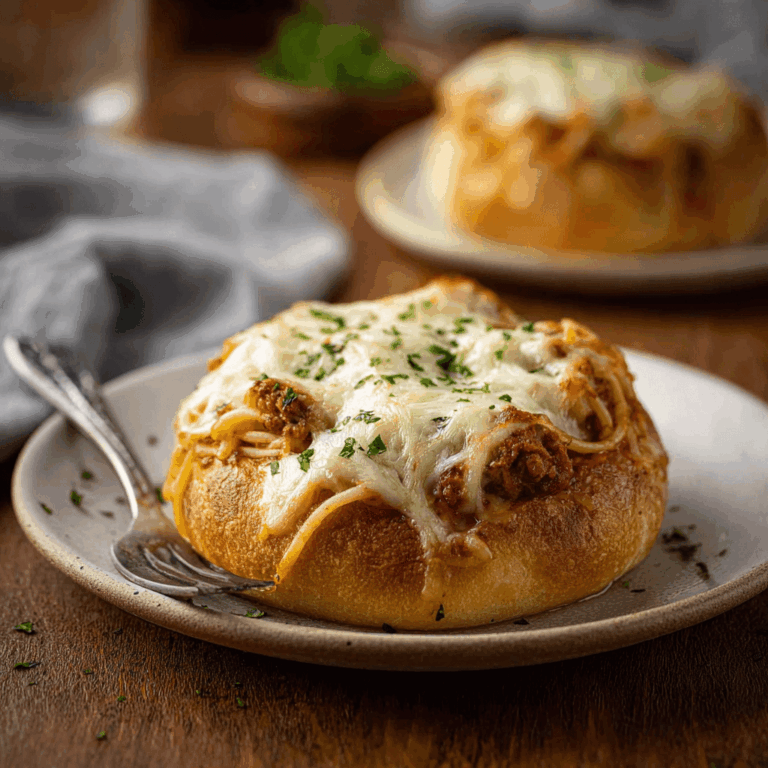 Spaghetti Garlic Bread Bowls: A Fun and Flavorful Dinner